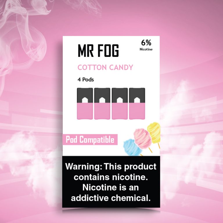 MR FOG PODS PACK OF 4 COTTON CANDY - Vape Pods Mart
